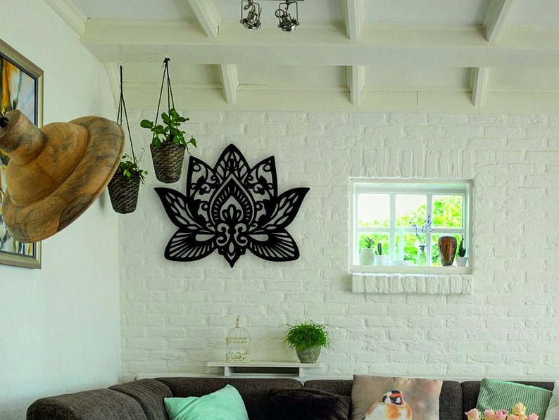 LOTUS FLOWER TABLE Laser Cut Mdf, Wood Art, Wall Art, Housewarming Gift ...