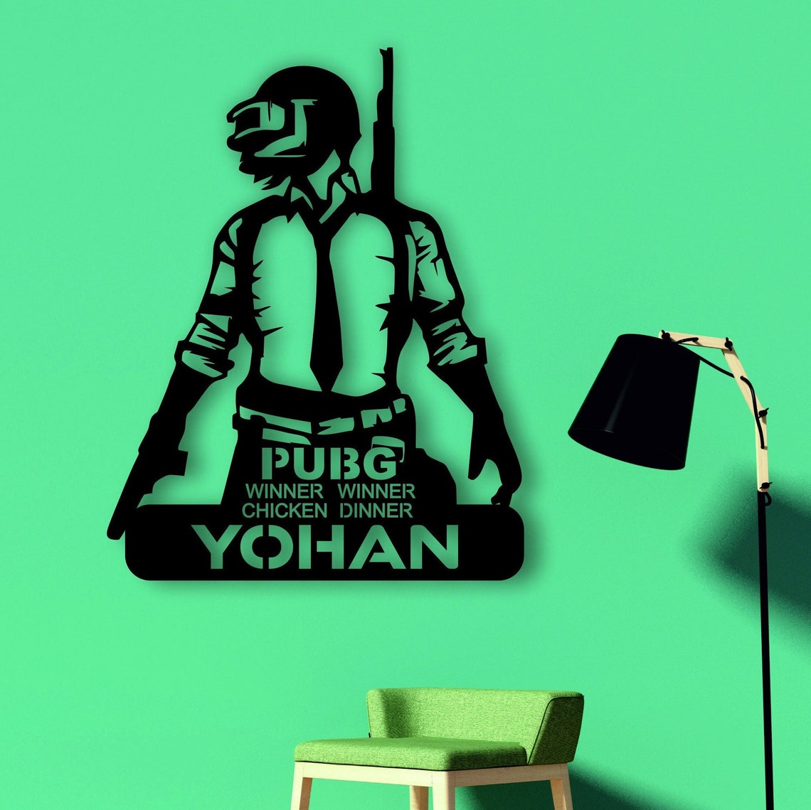 Personalized PUBG Wooden Decor Custom Gamer Room Wall Art - Etsy
