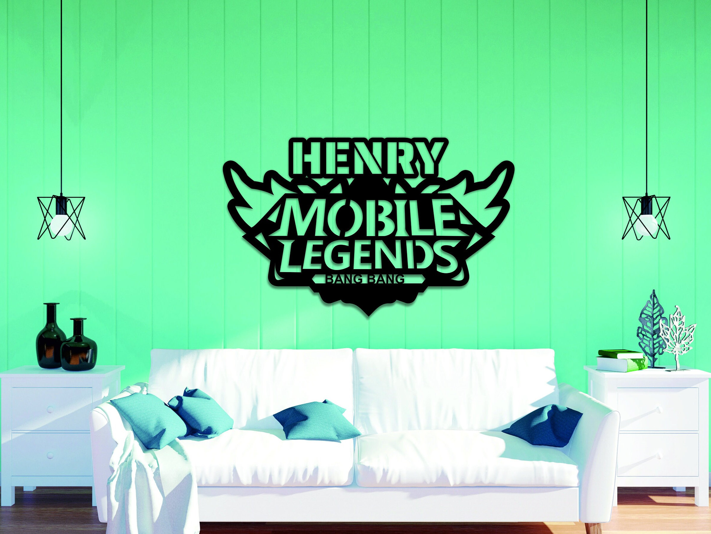 Custom Mobile Legends Logo Wall Panel | Gift for Gamers | Wood Art Home ...