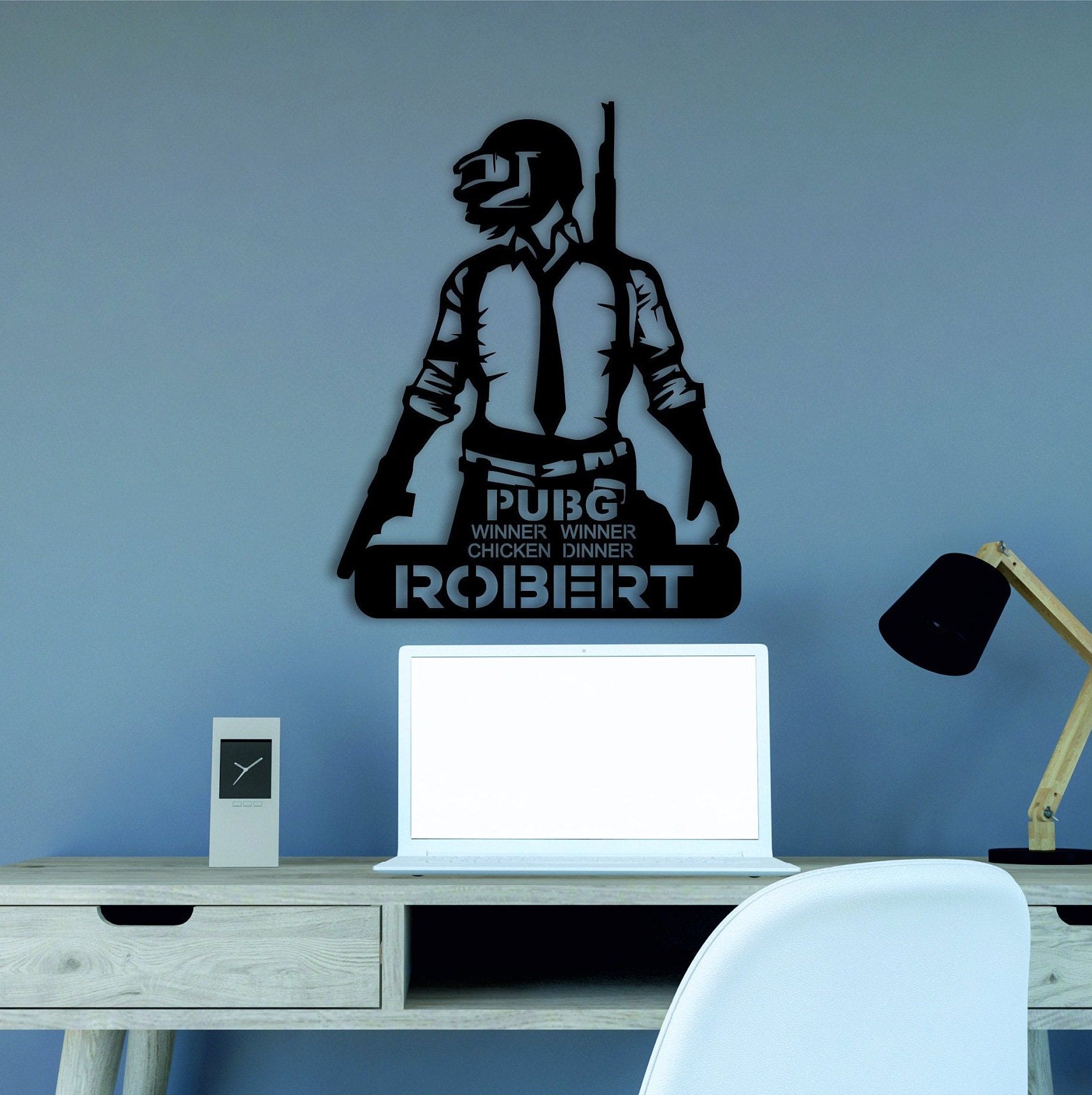 Personalized PUBG Wooden Decor Custom Gamer Room Wall Art | Etsy