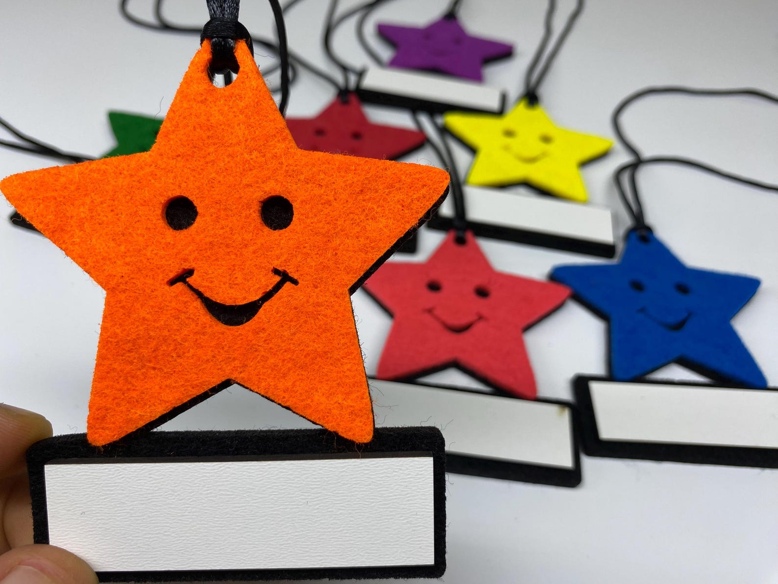 Star Writable Lanyard Name Tag | Elementary School Writable Name Tags ...