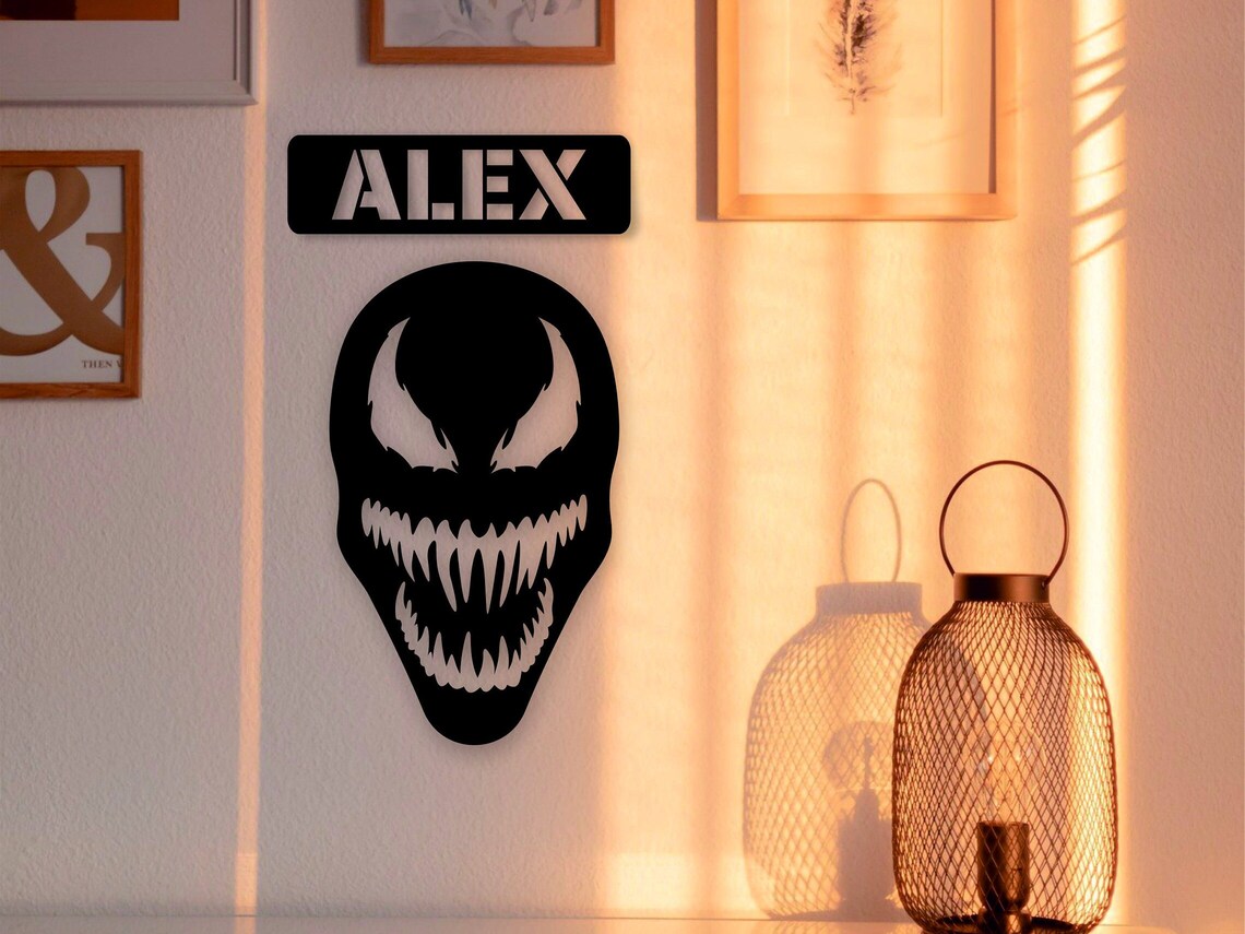 Personalized Venom Movie Wall Hanging Customizable Creepy - Etsy