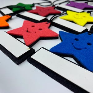 Star Writable Lanyard Name Tag | Elementary School Writable Name Tags ...