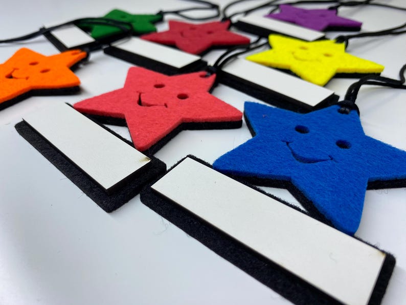 Star Writable Lanyard Name Tag | Elementary School Writable Name Tags ...