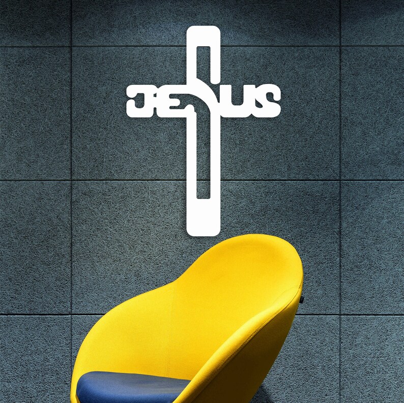 Jesus Calligraphy Cross Wall Decor Christmas Clipart Church - Etsy