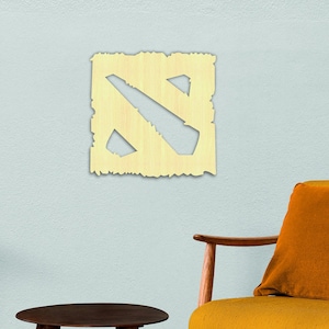 Dota 2 Logo Wall Panel | Gift for Gamers | Wood Art Home Decoration ...