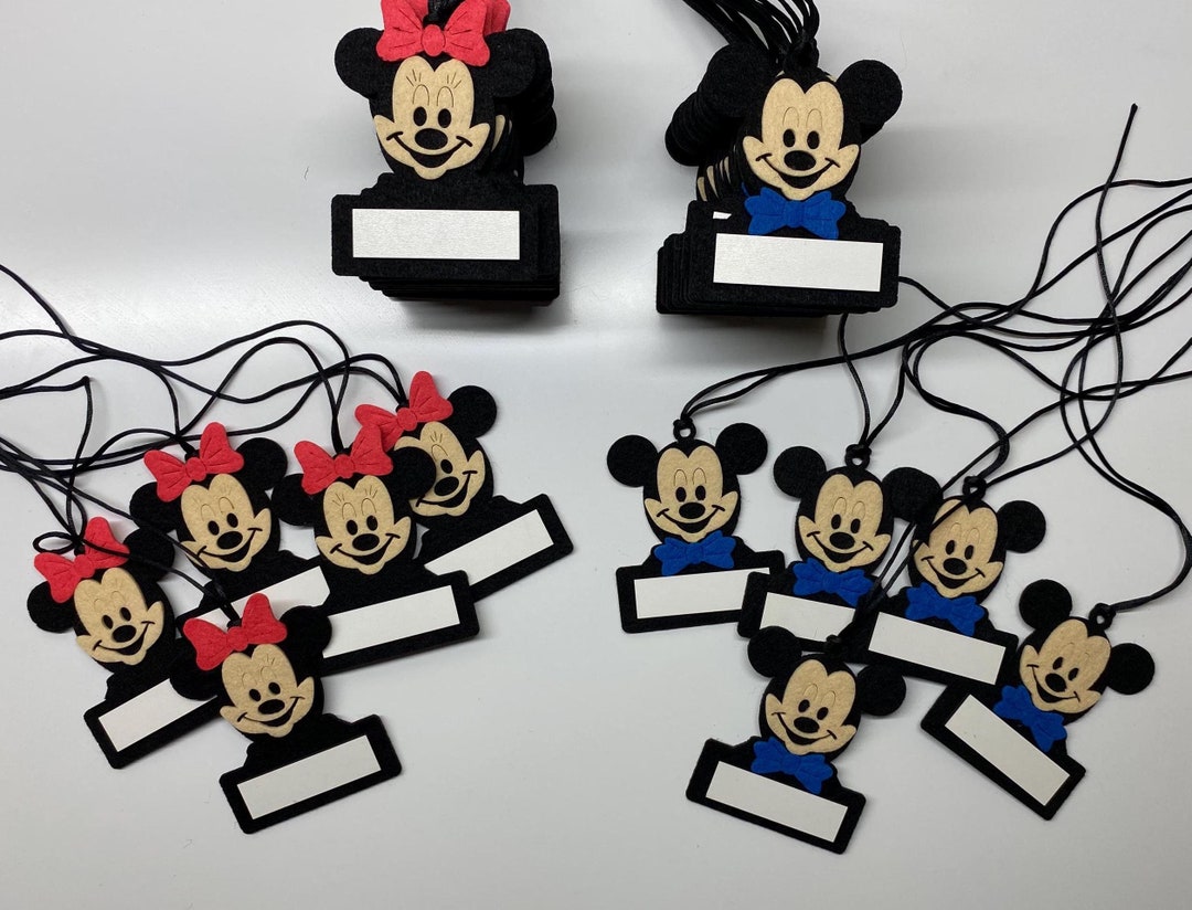 Mickey Writable Name Tag | Disney Mouse Lanyard | Felt Badge for ...