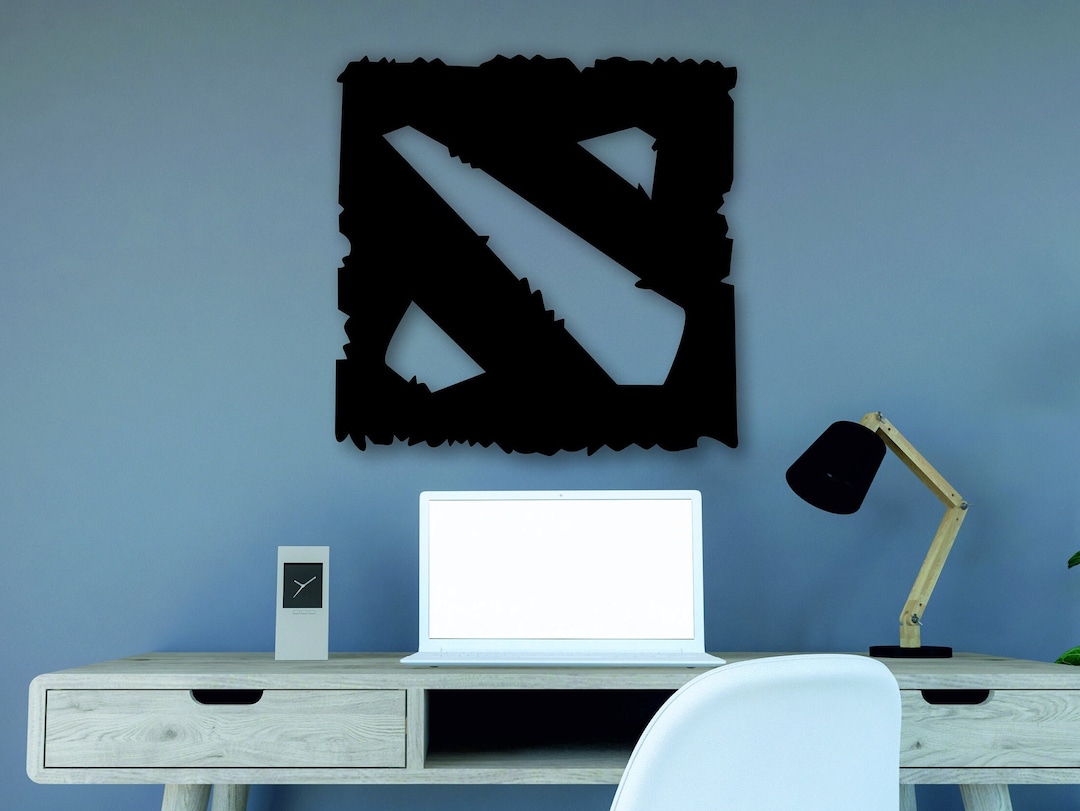 Dota 2 Logo Wall Panel | Gift for Gamers | Wood Art Home Decoration ...