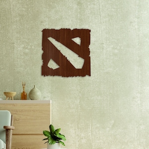 Dota 2 Logo Wall Panel | Gift for Gamers | Wood Art Home Decoration ...