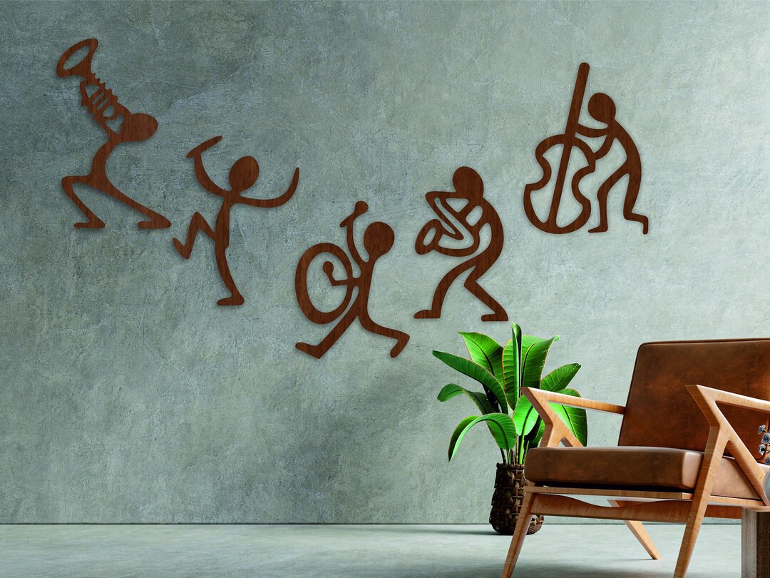 Musicians MDF Wall Art | Laser Cut Wall Decor | Musicians With ...