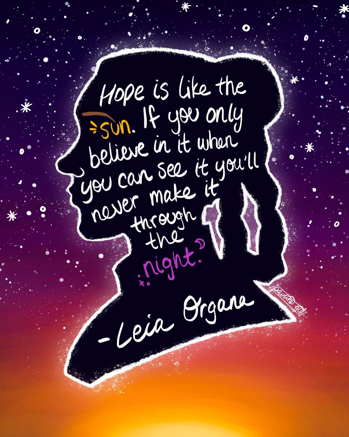 Princess Leia Quote Star Wars Art Rebel Princess Inspiring - Etsy