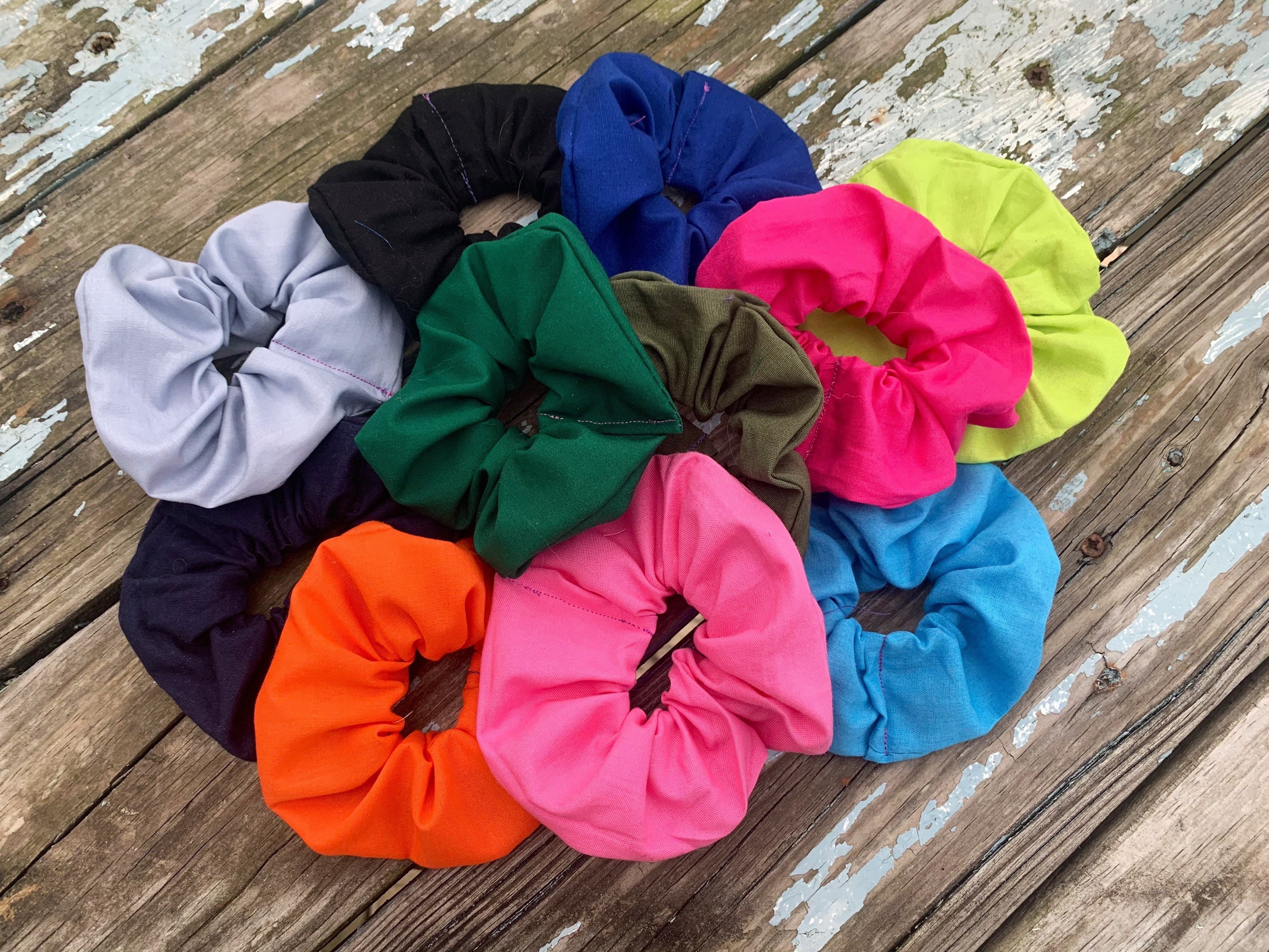 Solid Color Scrunchie Bundles | Etsy