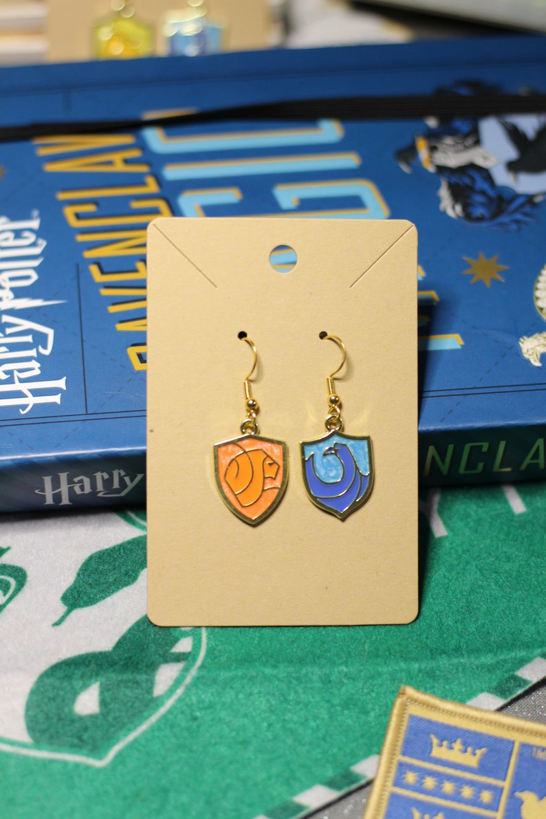 Divided House Harry Potter Earrings, Slitherclaw, Slitherpuff ...
