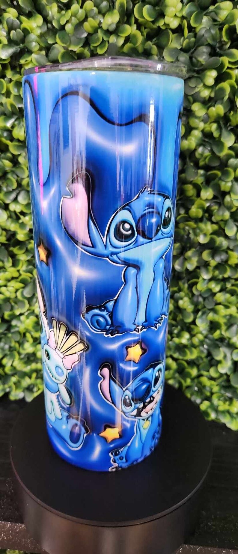 Blue Drip Stitch Tumbler 3D 20 Oz Comes With Rubber Bottom - Etsy UK