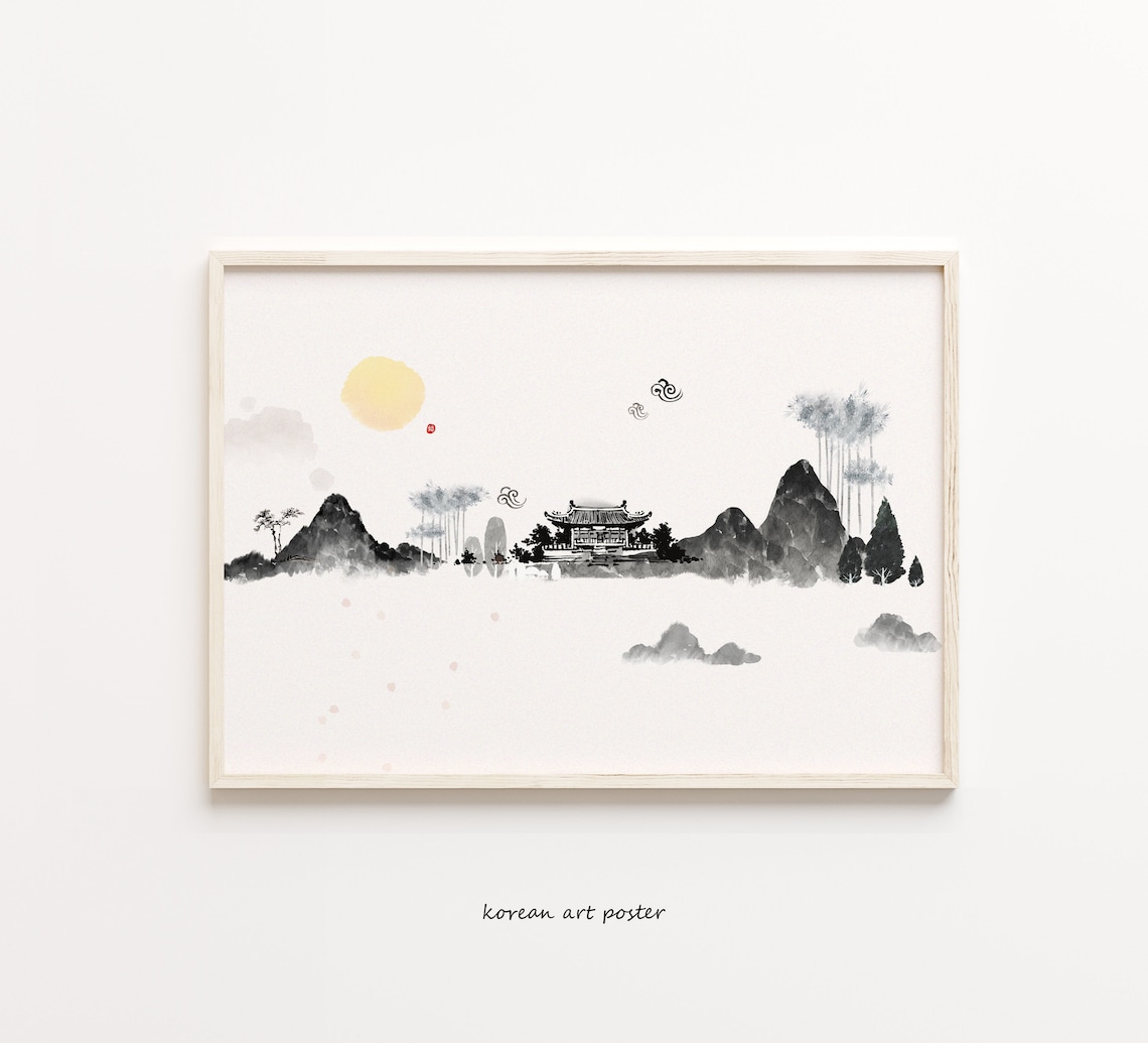Korean Wall Art Korean Art Print Korean Art Poster Korean - Etsy