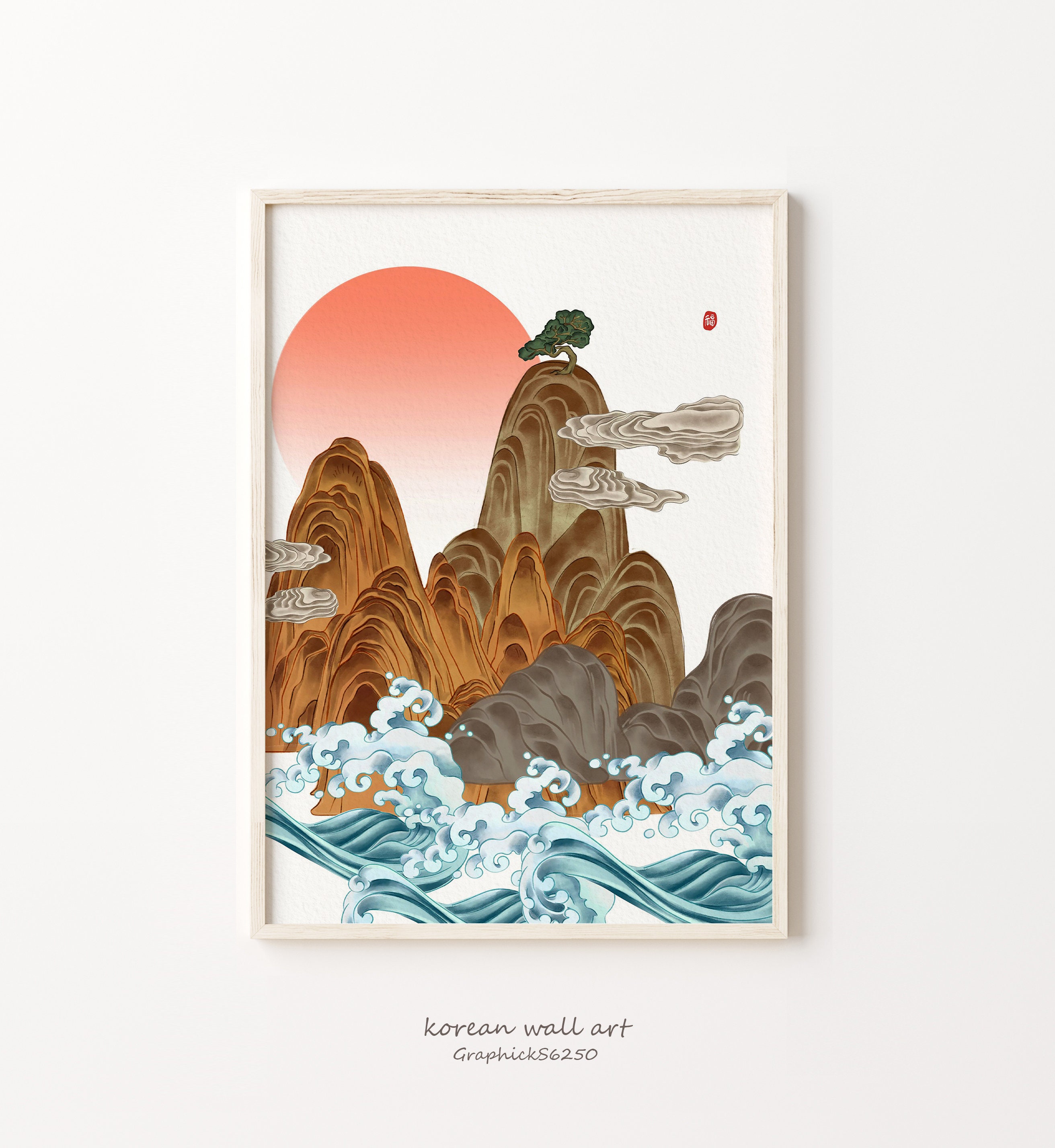 Korean Wall Art Korean Art Print Korean Art Poster Korean - Etsy