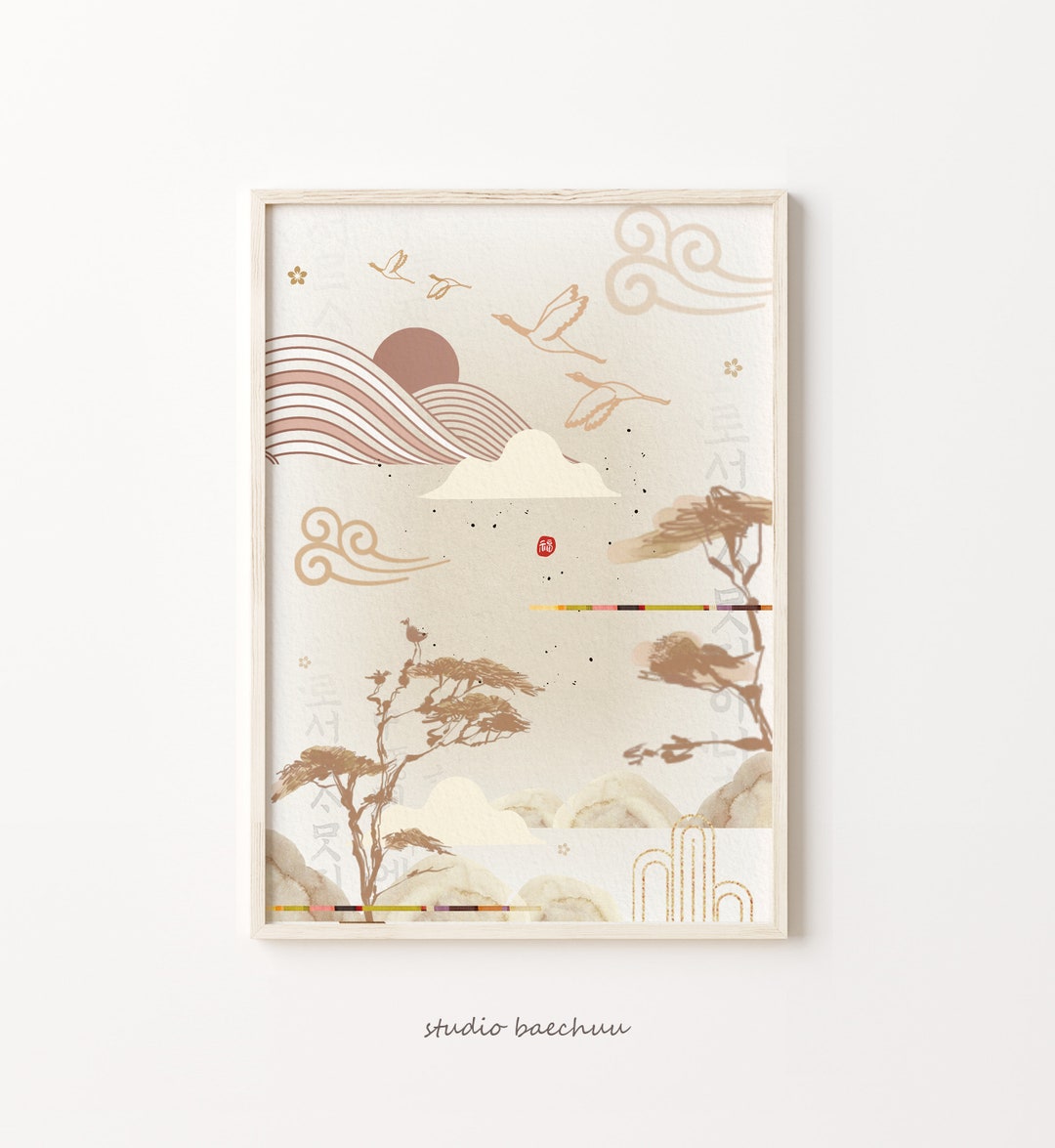 Abstract Wall Art, Abstract Painting, Korean Abstract Wall Art, Korean ...