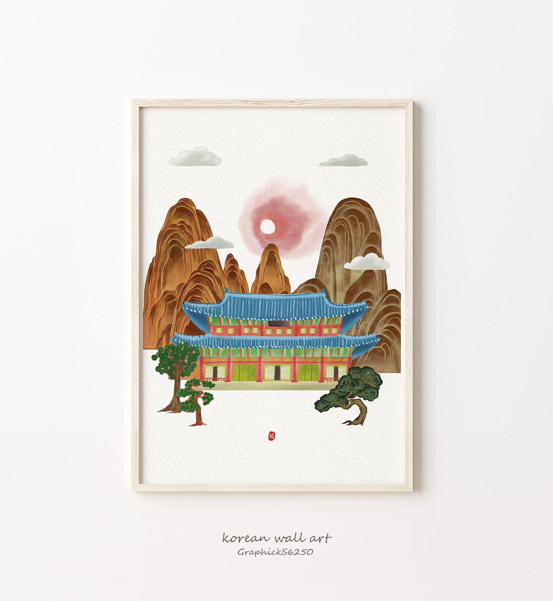 Korean Wall Art, Korean Art Print, Korean Art Poster, Korean Art Wall ...