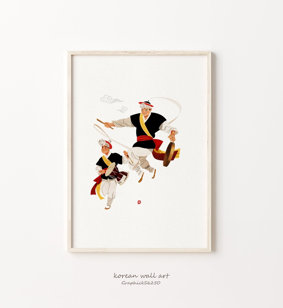Korean Wall Decor Prints, Korean Wall Art, Korean Art Print, Korean Art ...