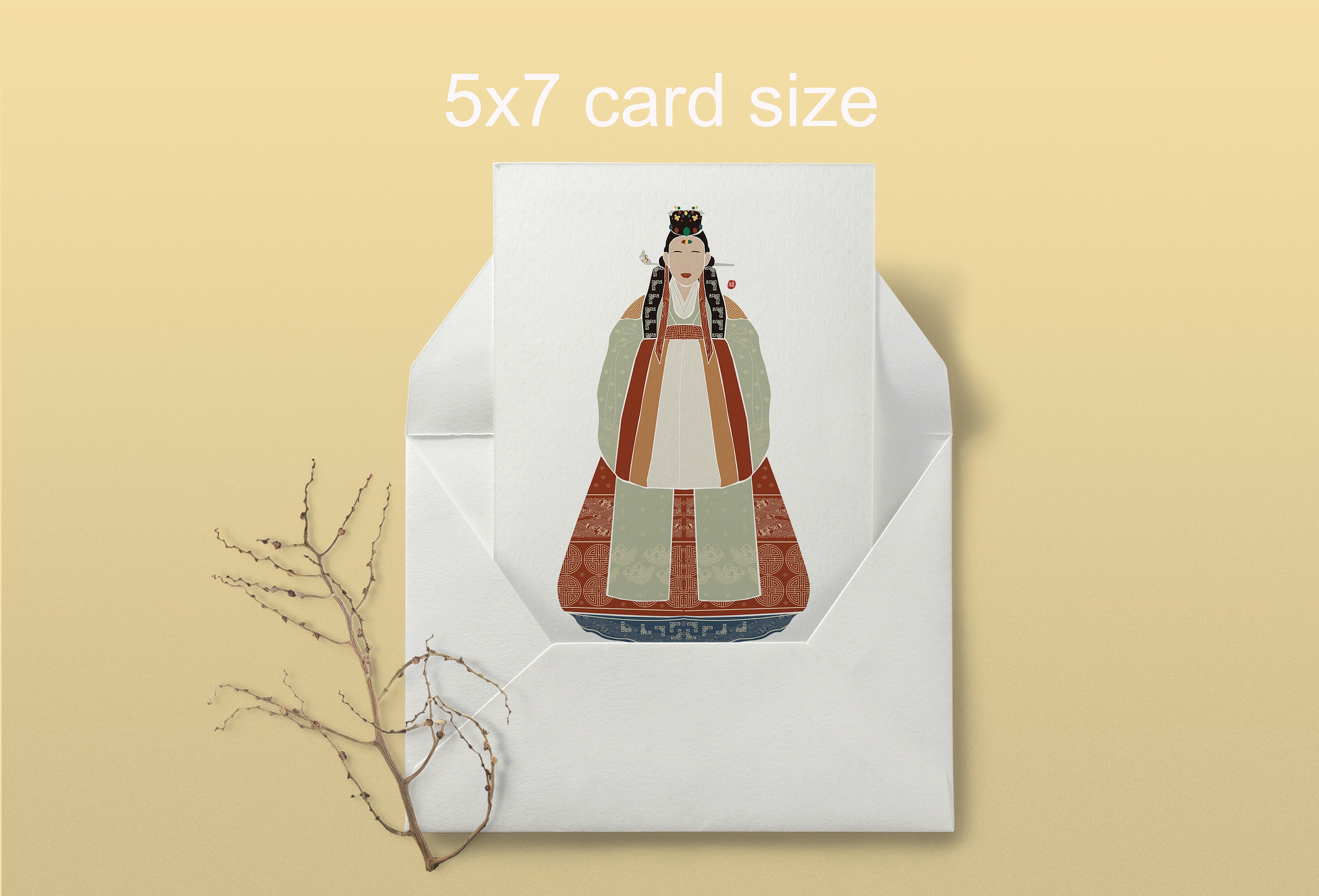 Korean Boho Wall Art Set of 2 Hanbok Art Boho Korean Art - Etsy