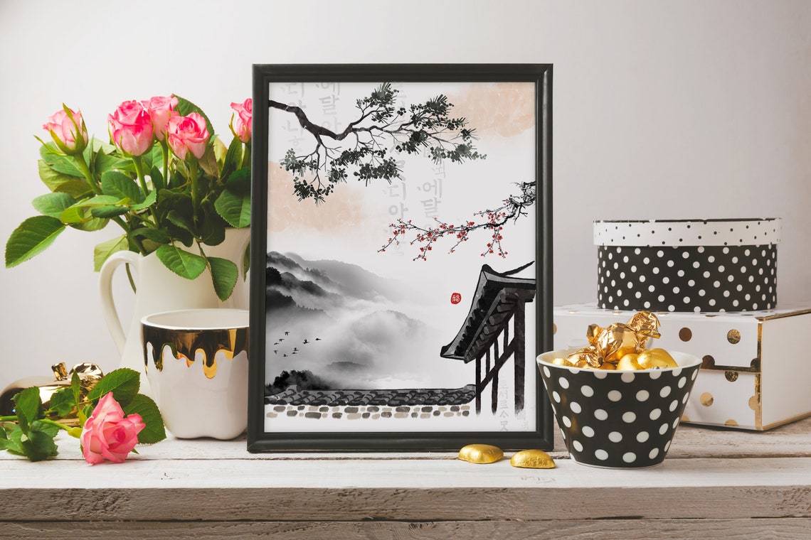 Korean Art Asian Art Asian Art Print Asian Art Poster - Etsy