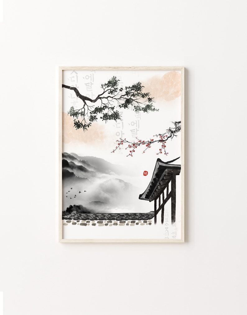 Korean Art Asian Art Asian Art Print Asian Art Poster - Etsy
