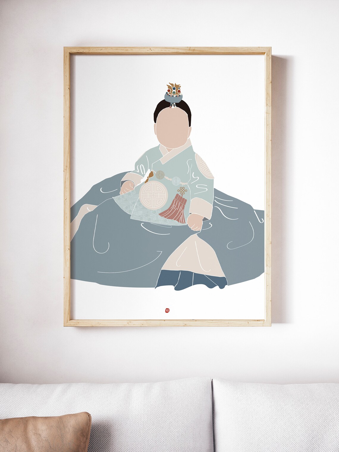 Korean Boho Wall art Hanbok Art Boho Korean Art Korean art | Etsy