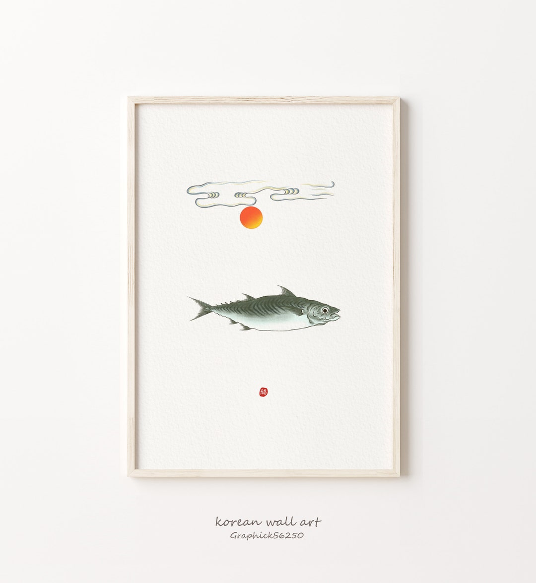 Korean Wall Art Korean Ink Painting Korean Art Print Korean - Etsy