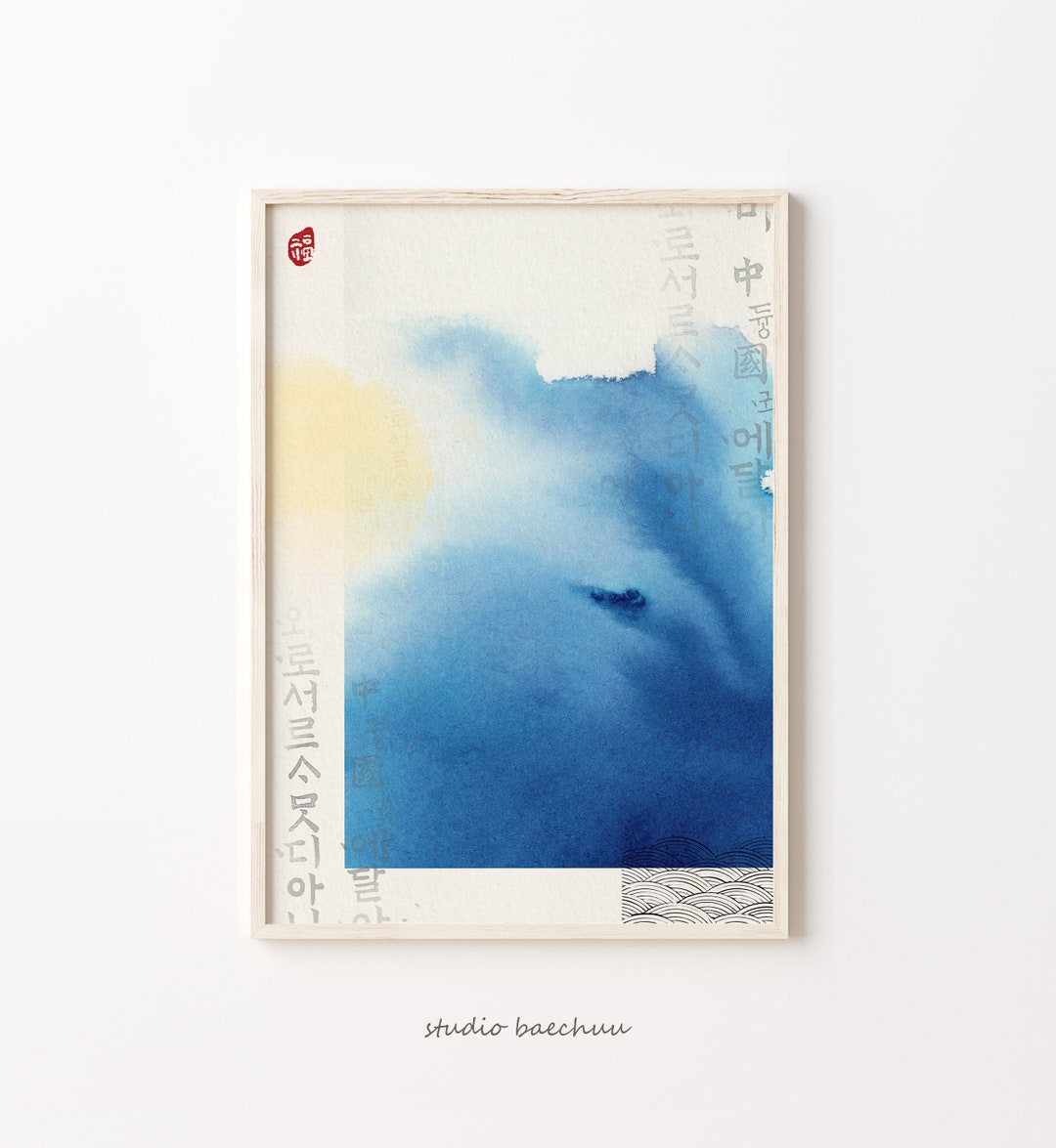 Abstract Wall Art, Abstract Painting, Korean Abstract Wall Art, Korean ...