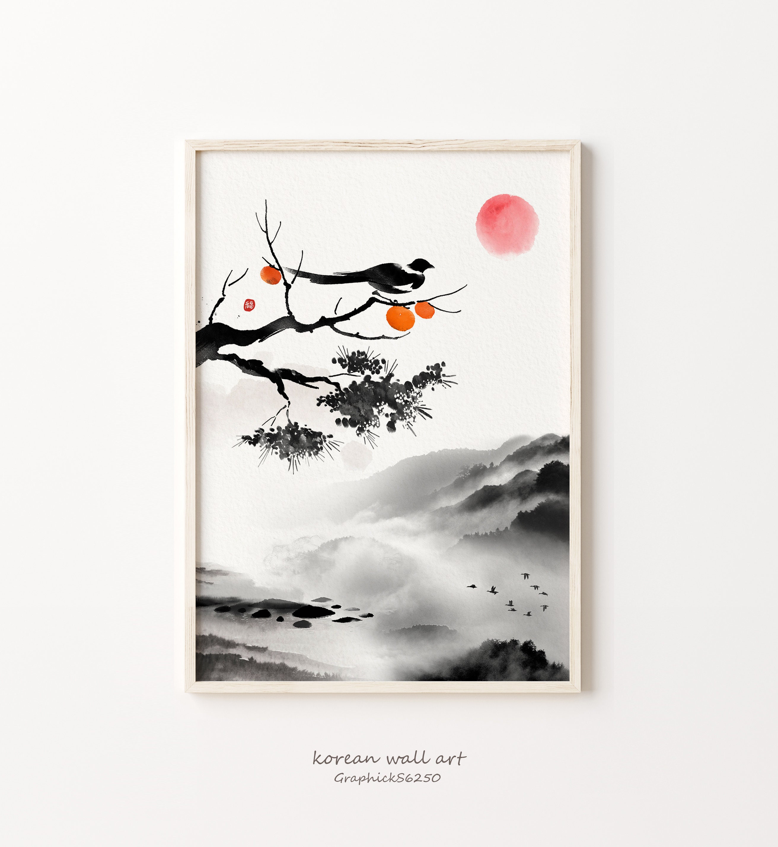 Korean Wall Art Korean Art Print Korean Art Poster Korean - Etsy