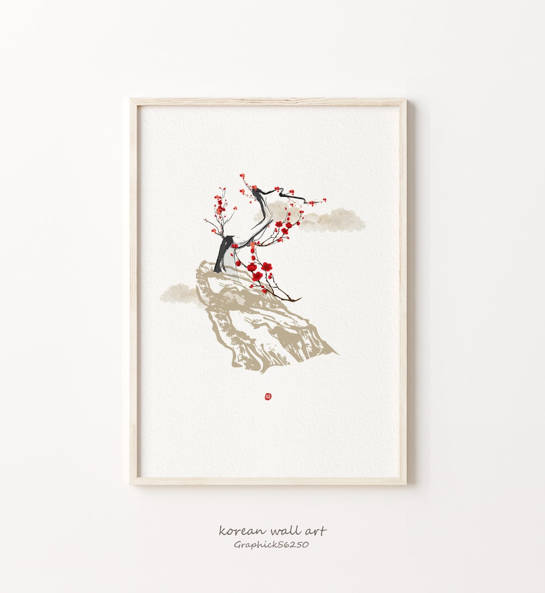 Korean Wall Decor Prints, Korean Wall Art, Korean Art Print, Korean Art ...