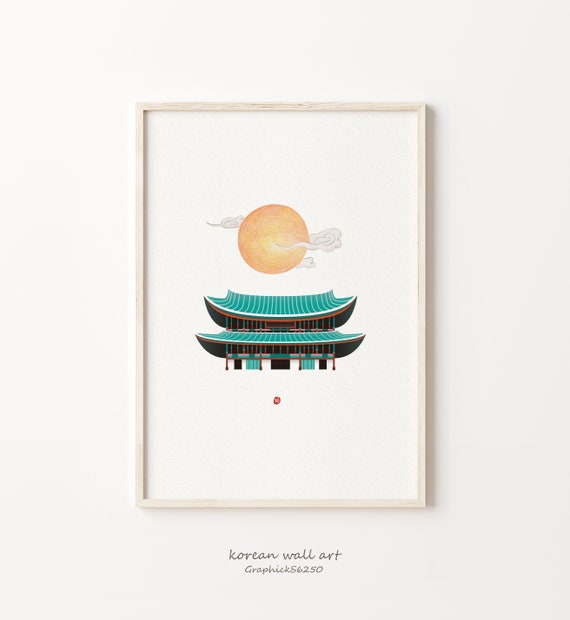 Korean Wall Decor Prints Korean Wall Art Korean Art Print - Etsy