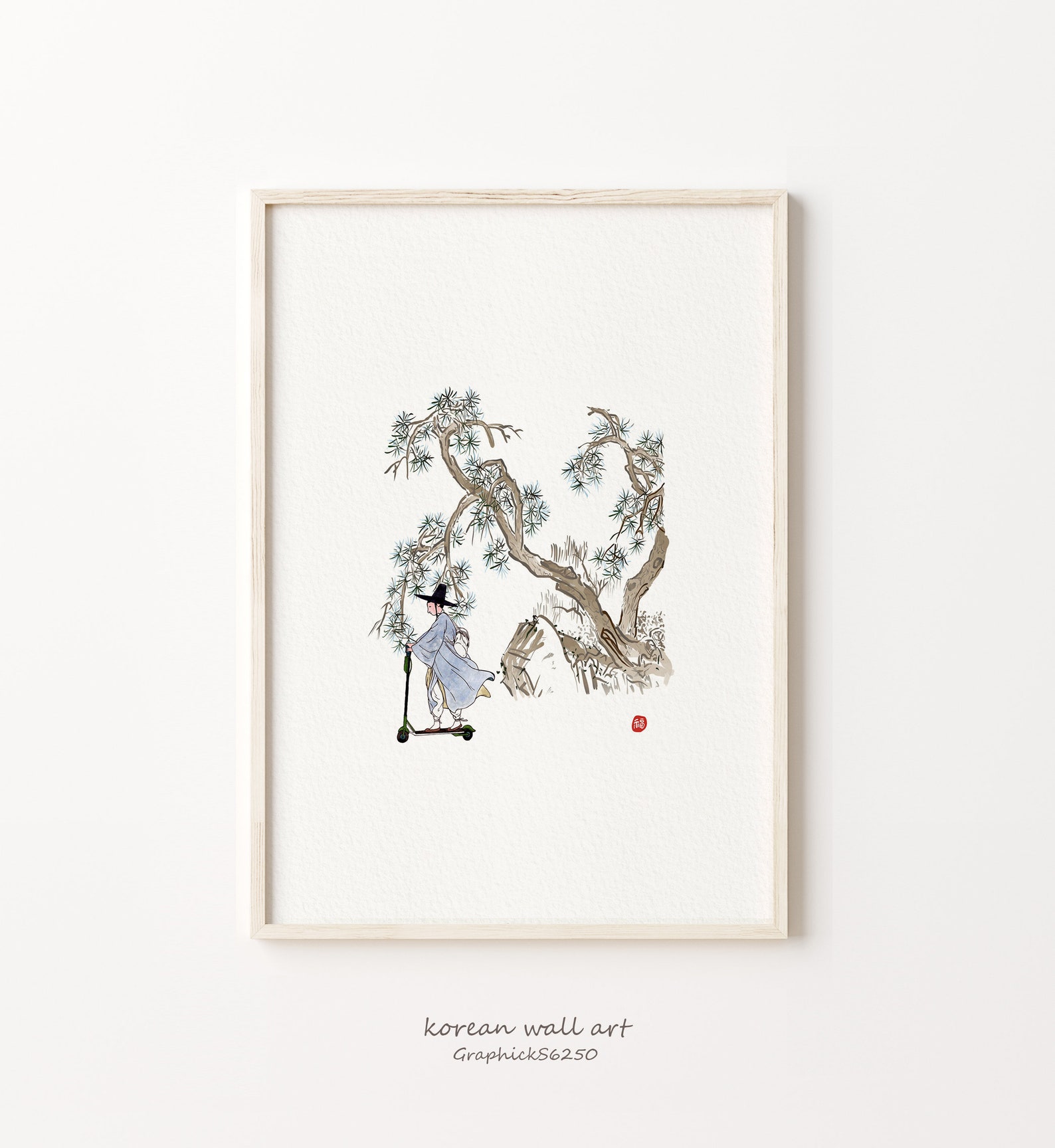 Korean Wall Art Korean Art Print Korean Art Poster Korean - Etsy
