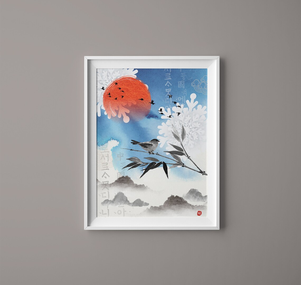 Korean Art Asian Art Asian Art Print Asian Art Poster | Etsy