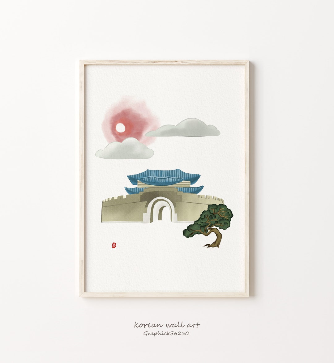 Korean Wall Art, Korean Art Print, Korean Art Poster, Korean Art Wall ...