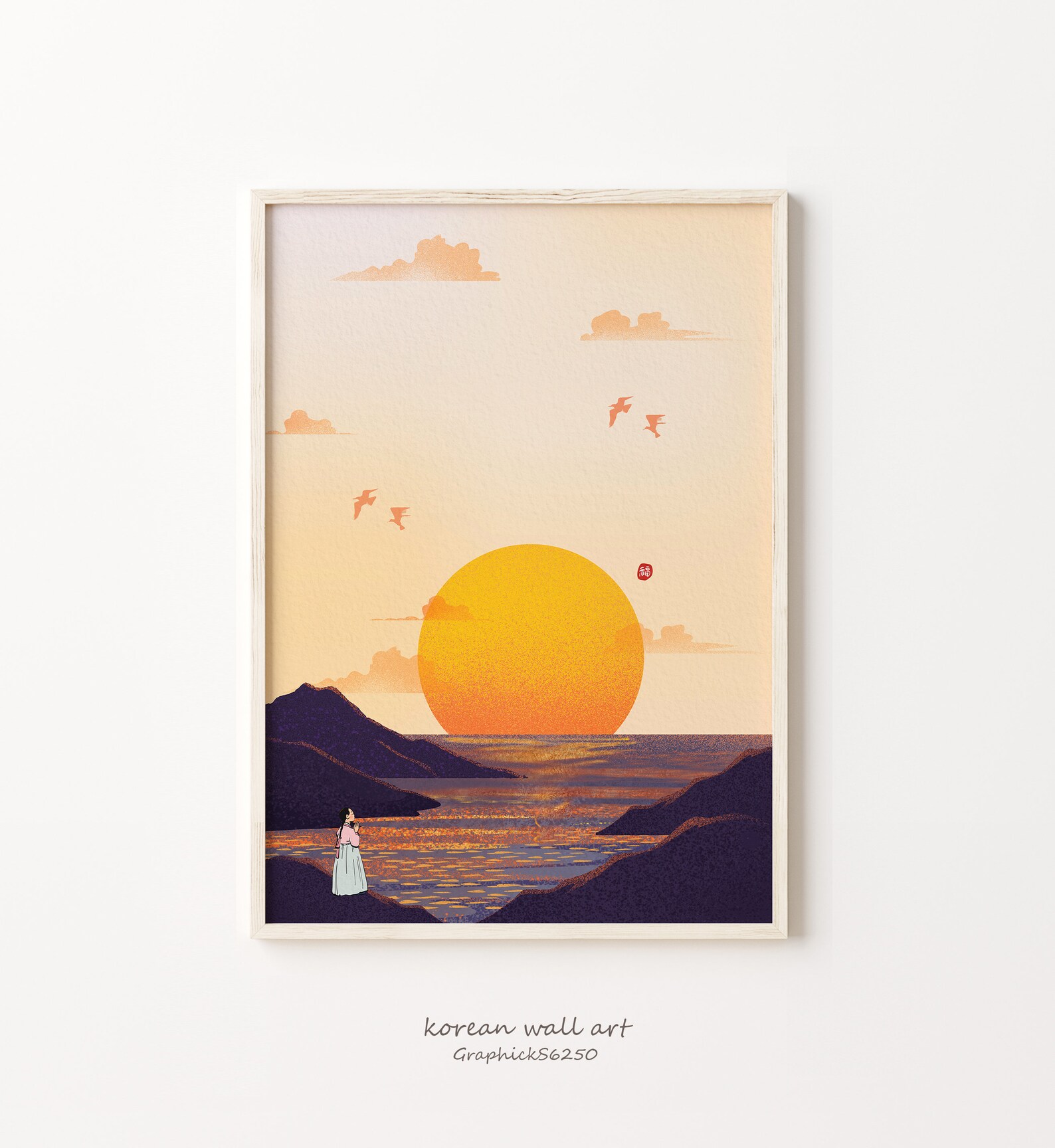 Korean Wall Art Korean Art Print Korean Art Poster Korean - Etsy