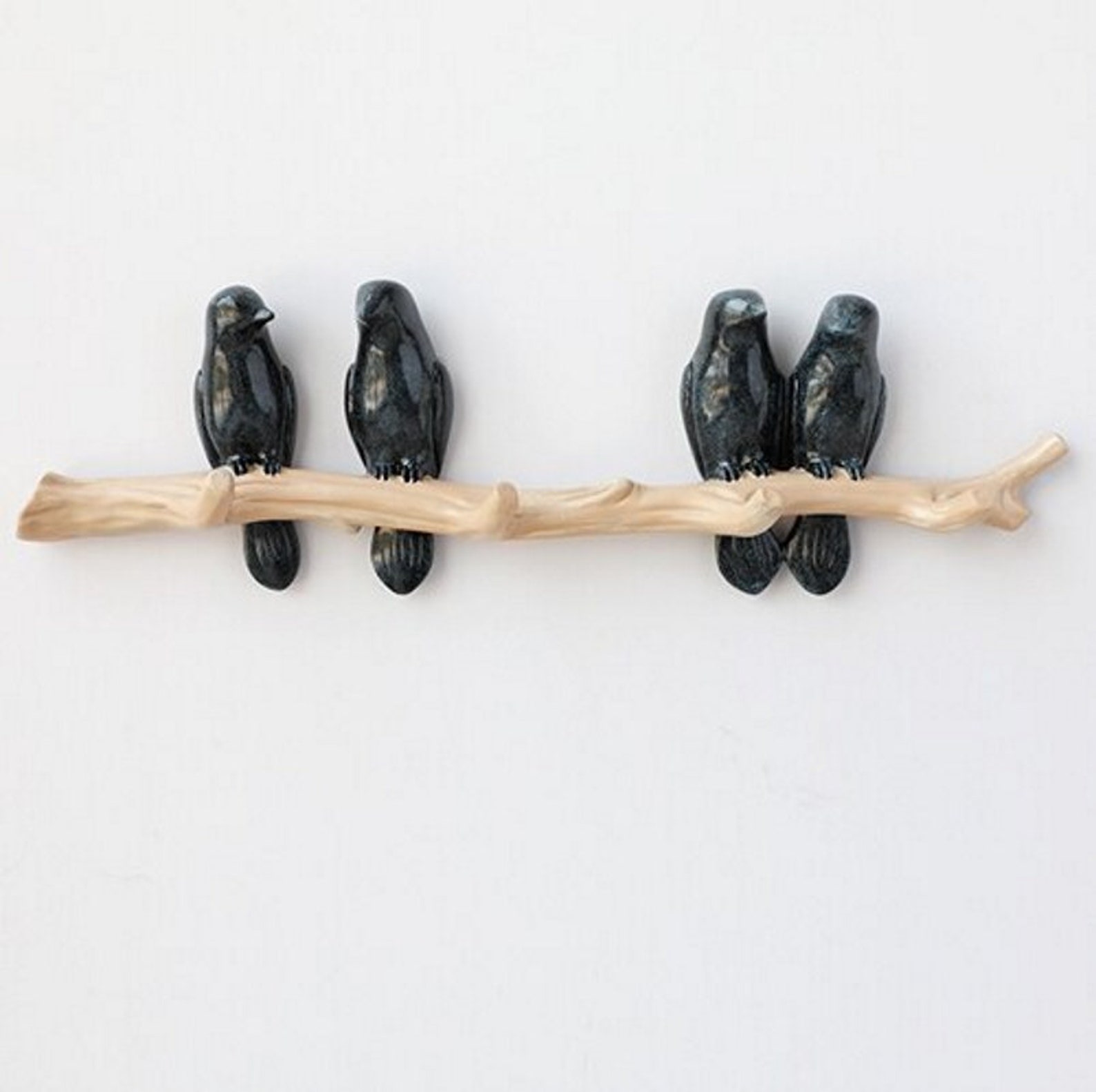 Lovely Wall Hook Rack, Modern White Birds Coat Hangers, Cute Home and ...