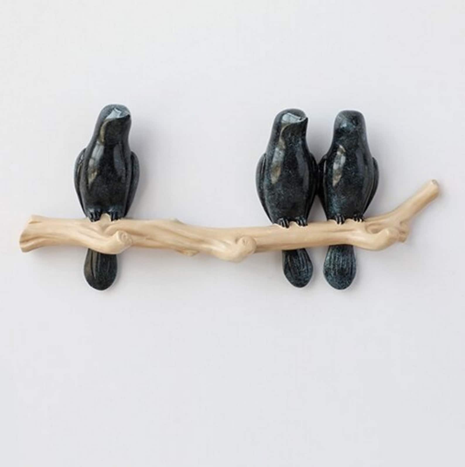 Lovely Wall Hook Rack, Modern White Birds Coat Hangers, Cute Home and ...