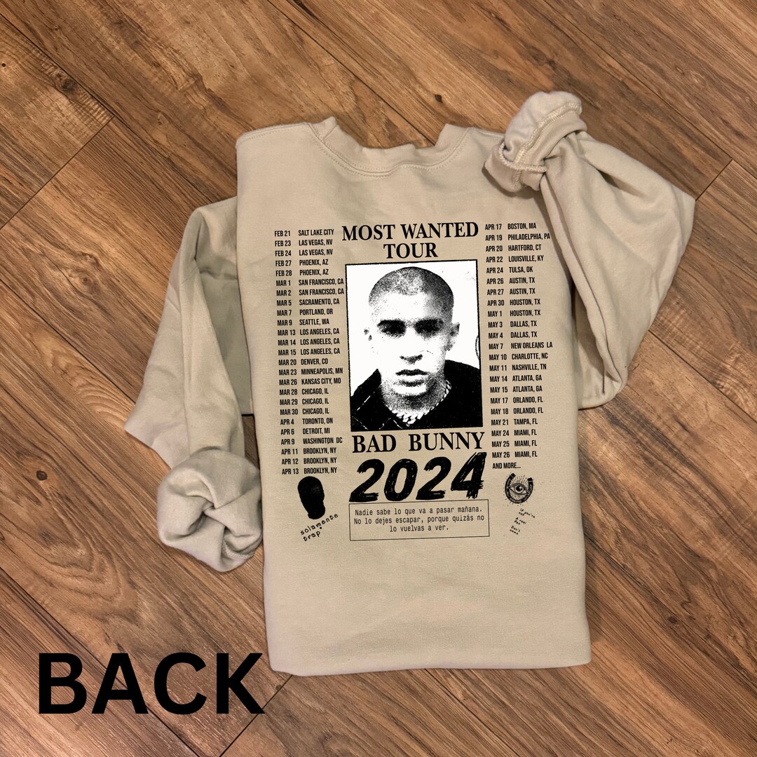 Bad Bunny Sweatshirt, Bad Bunny Merch, Bad Bunny Hoodie 2024, Bad Bunny ...