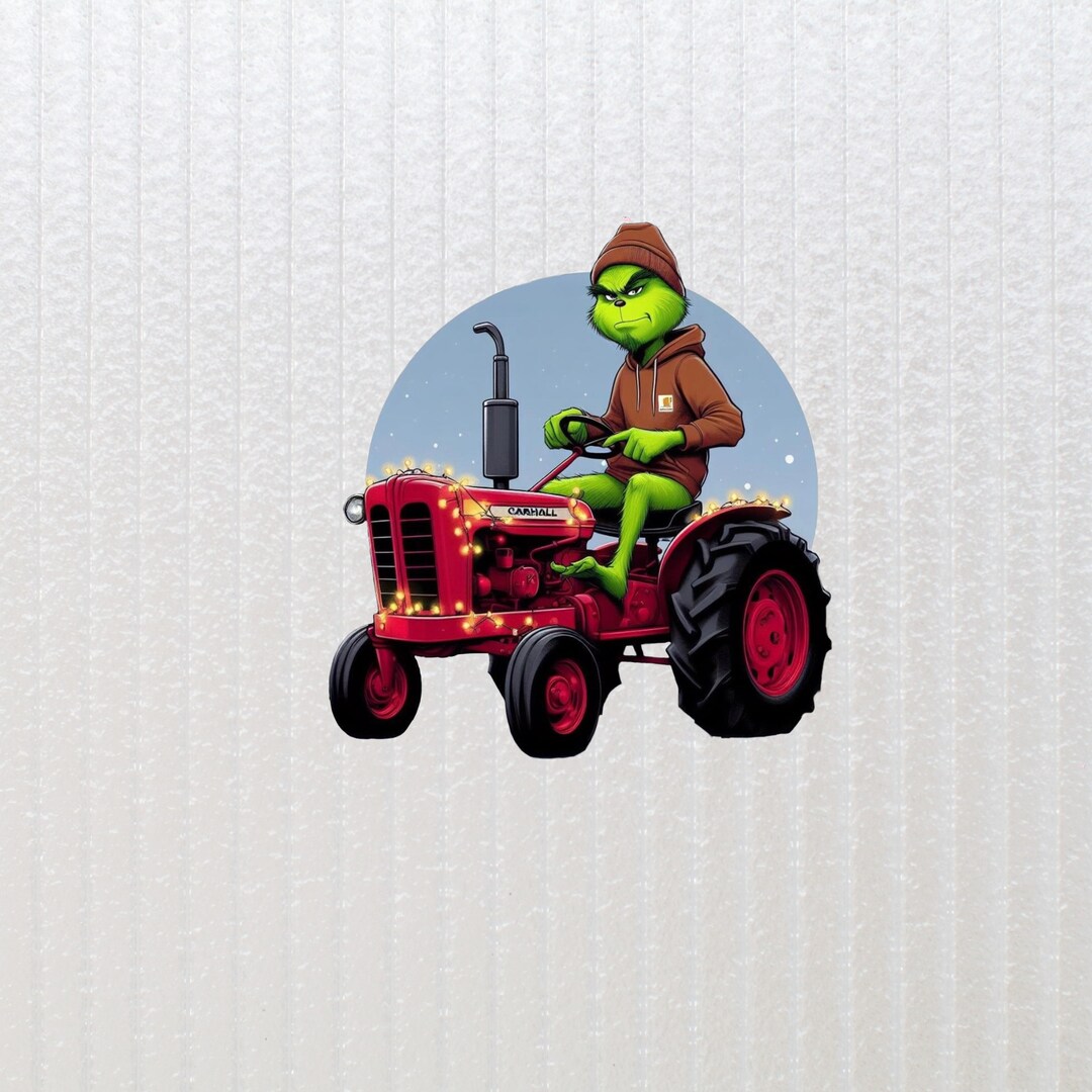 Dad Grinch on a Tractor Png, Dad Grinch Digital File, Country Grinch ...