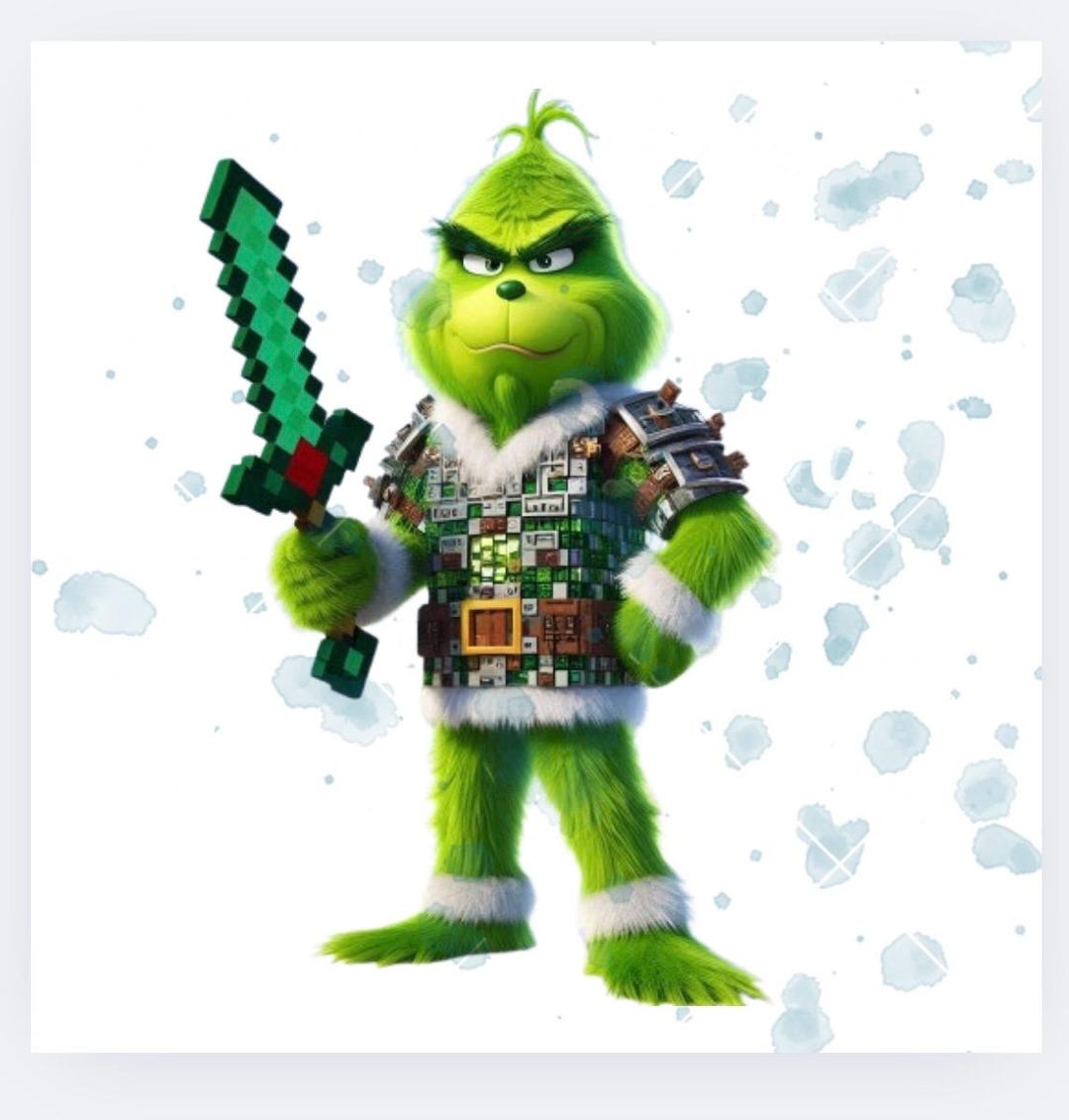 Minecraft Grinch, Christmas Minecraft Png, Holiday Minecraft Grinch ...
