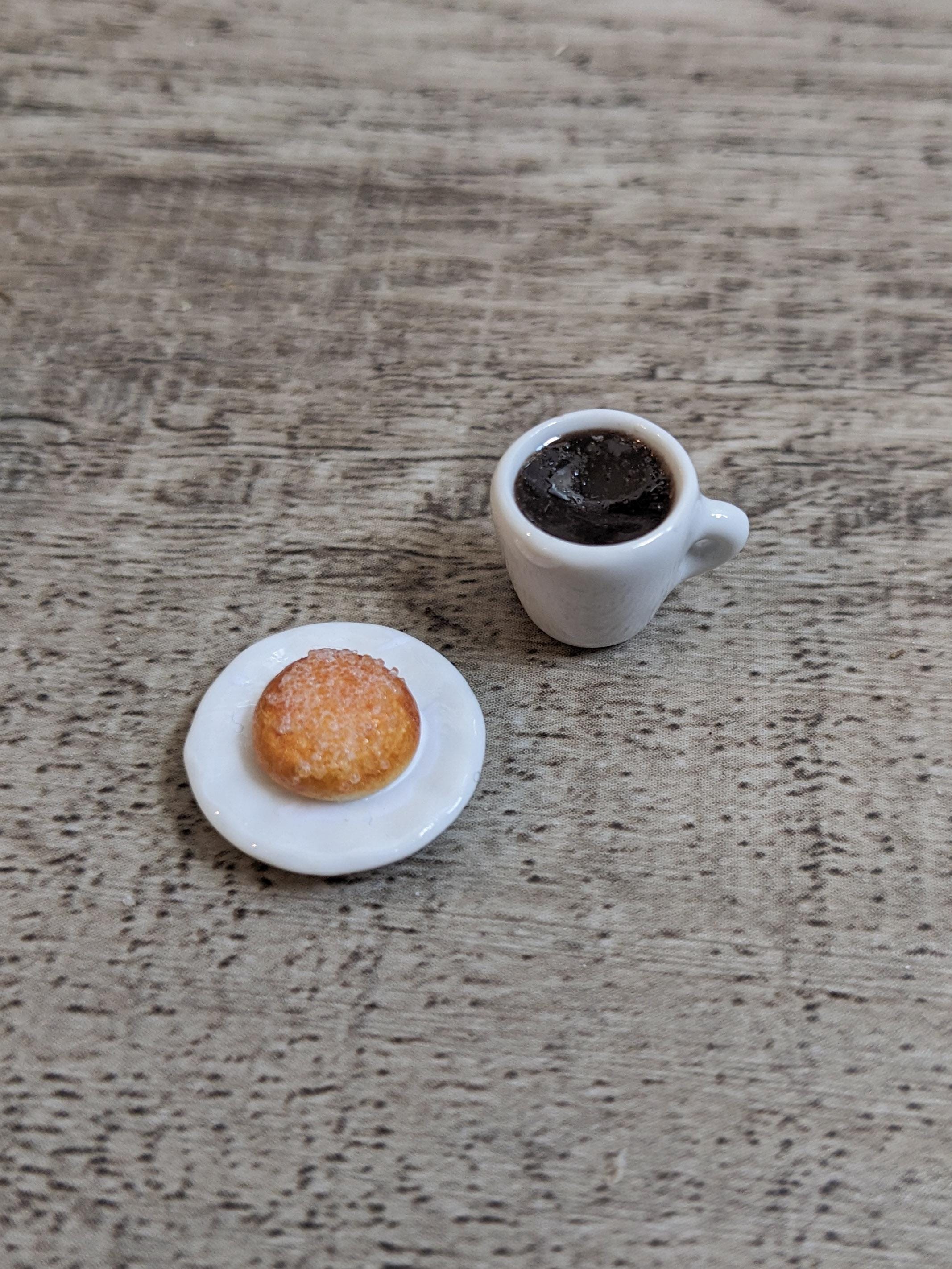 1:12 Scale Miniature Food, Coffee and Pastry Set, Dollhouse Kitchen ...