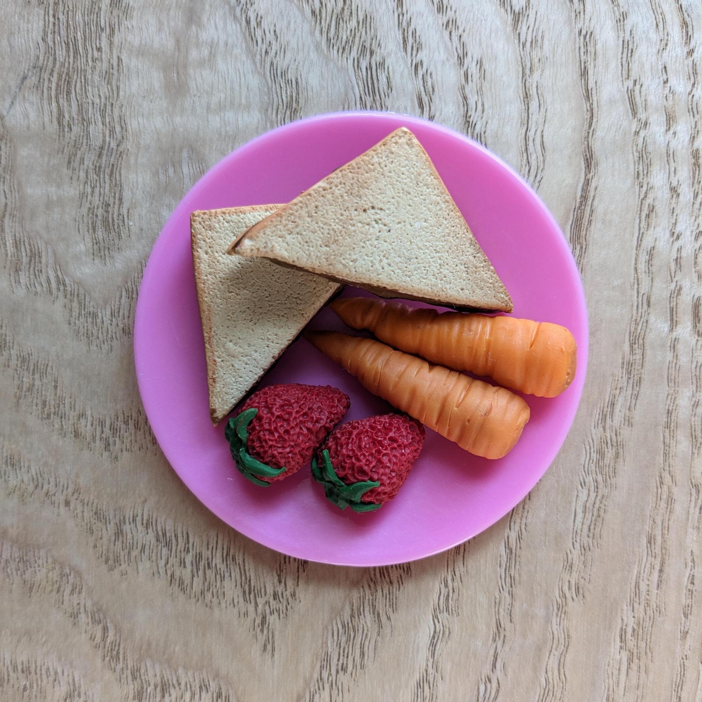 Lunch Set for 18 Inch Dolls Baby Carrots, Strawberries, PB&J Sandwich ...