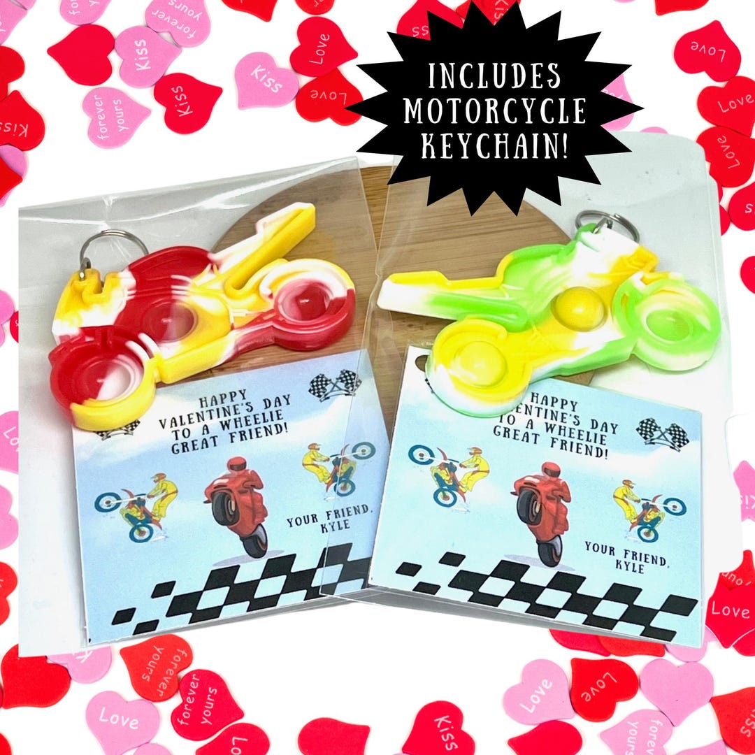 Valentines Day Motorcycle Bags and Card Set, Wheelie Great Motorcycle ...