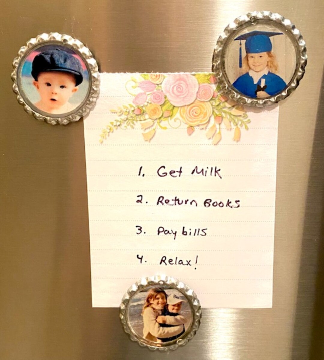 Custom Fridge Magnet With Photo, Personalized Photo Magnet, Family ...