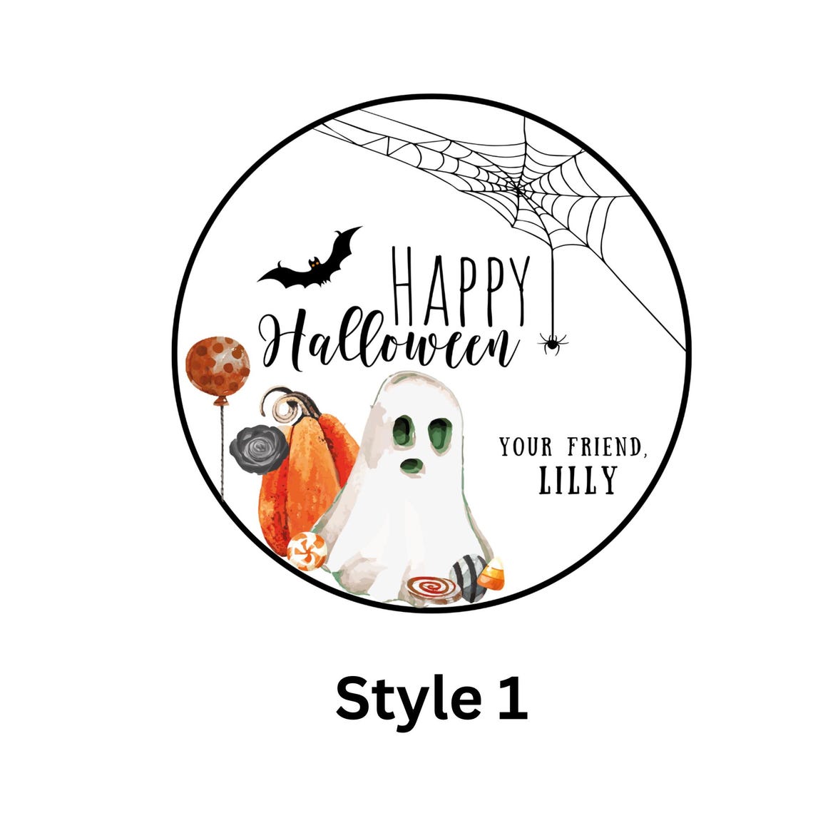 Custom Halloween Party Stickers INCLUDES BAGS, Personalized School ...