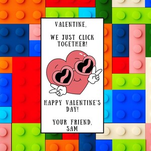 Valentines Day Building Blocks and Card Set - BLOCKS and BAG INCLUDED ...