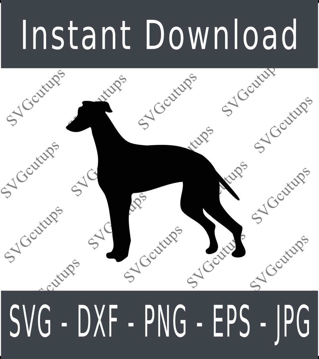 Galgo SVG, perro SVG, galgo dxf, galgo png, galgo eps, archivo de corte ...