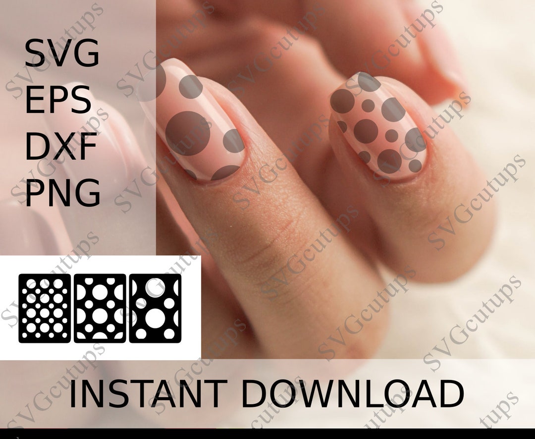 Nail Art SVG File, Bubble Nail Stencils, Nail Stencils Svg, Bubble Svg ...