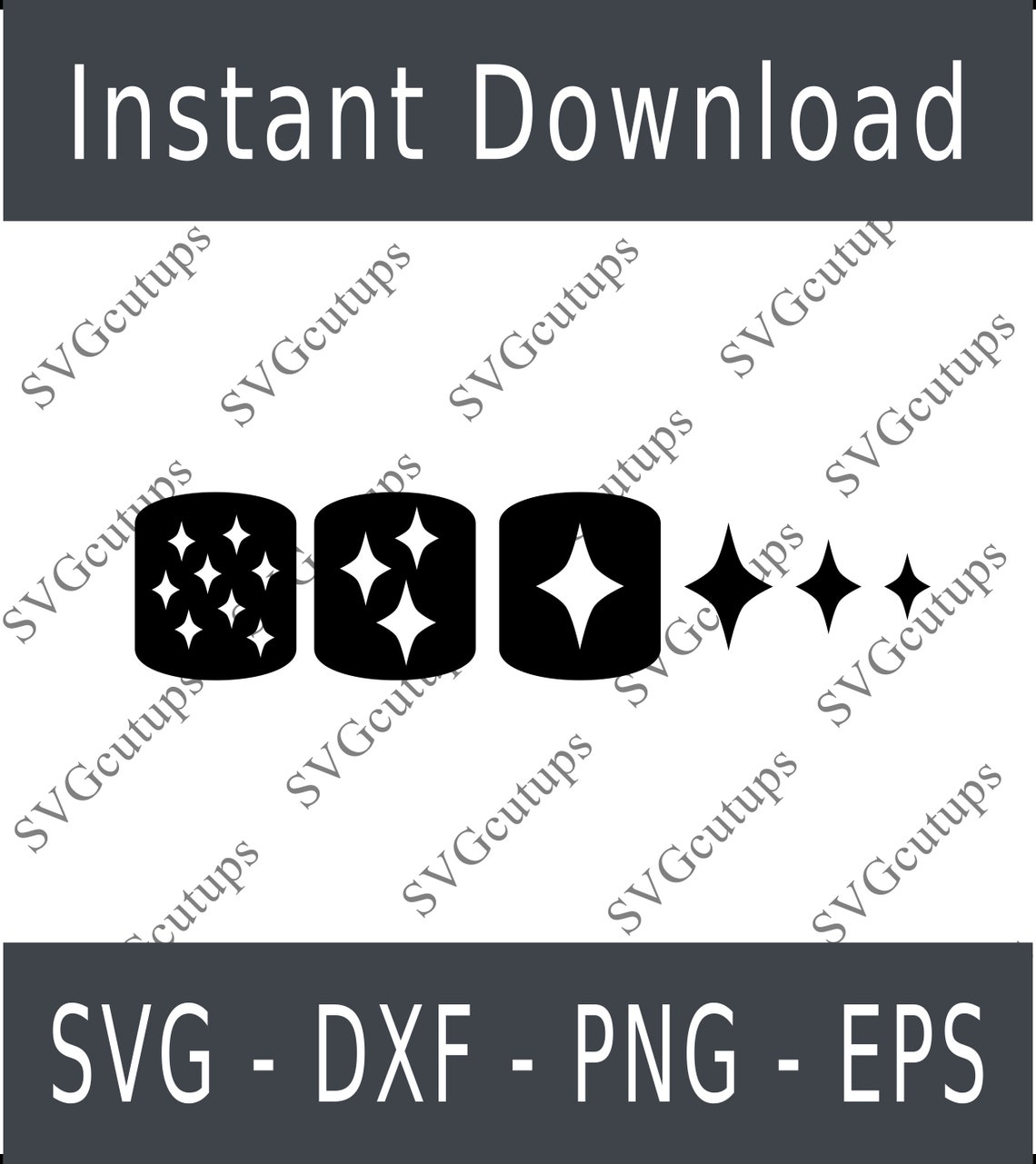 Nail Art SVG File Sparkle Nail Stencils and Stickers Nail - Etsy